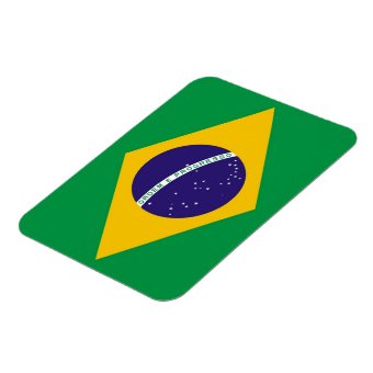 Patriotic flexible magnet with flag of Brazil | Zazzle