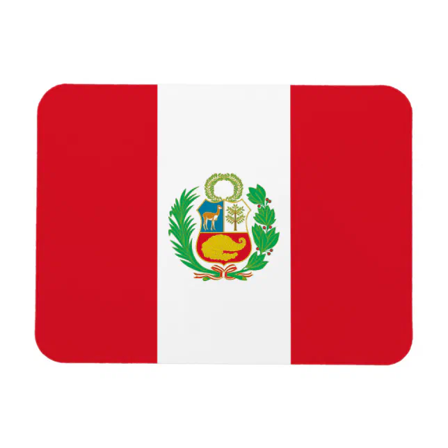 Patriotic flexible magnet with flag of Peru | Zazzle