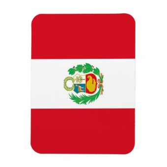 Patriotic flexible magnet with flag of Peru | Zazzle