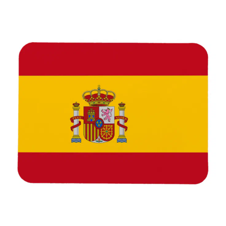 Patriotic flexible magnet with flag of Spain | Zazzle
