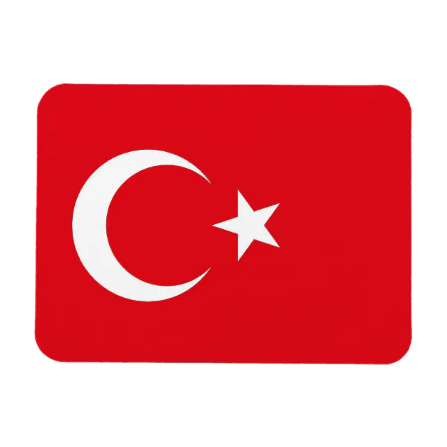 Patriotic flexible magnet with flag of Turkey | Zazzle
