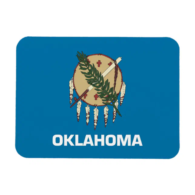 Patriotic flexible magnet with Oklahoma flag | Zazzle