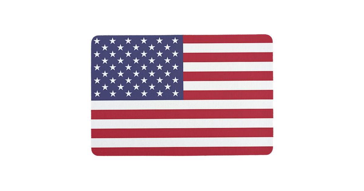 Patriotic Floor Mat with Flag of USA | Zazzle