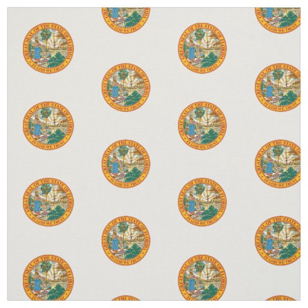 Florida State Flag Fabric | Zazzle