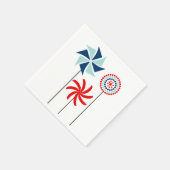 Patriotic Fourth of July Pinwheel Napkin | Zazzle