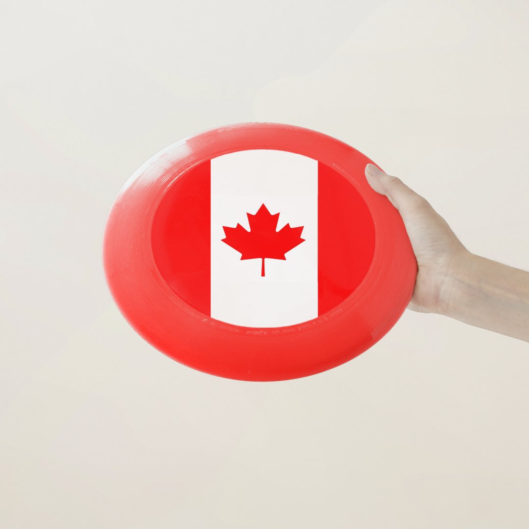 Patriotic Frisbee with Flag of Canada | Zazzle