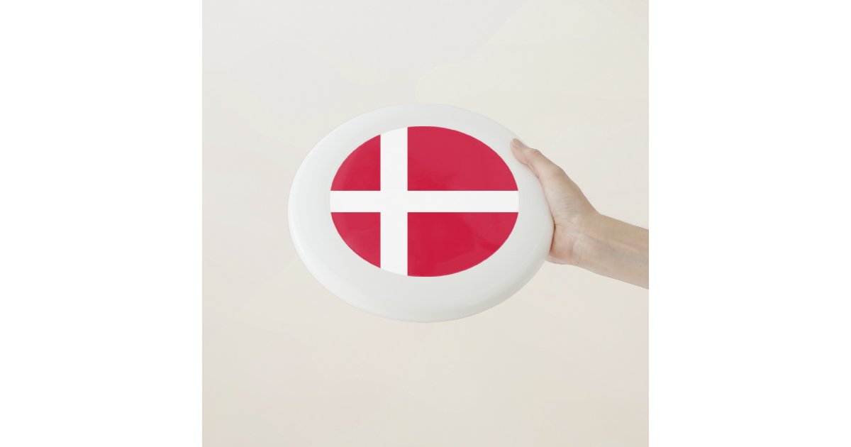 Patriotic Frisbee with Flag of Denmark | Zazzle