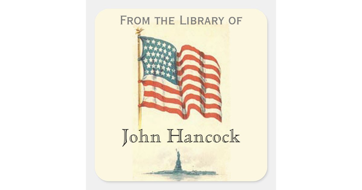 Patriotic "From the Library of" Sticker | Zazzle