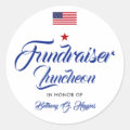 Patriotic Fundraiser Event Classic Round Sticker | Zazzle