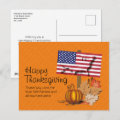 Patriotic | Give Thanks | AMERICAN THANKSGIVING Postcard | Zazzle