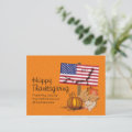 Patriotic | Give Thanks | AMERICAN THANKSGIVING Postcard | Zazzle