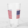 Patriotic glass cup with flag of USA | Zazzle