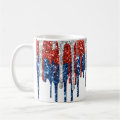 Patriotic Glitter Drip Border Coffee Mug | Zazzle