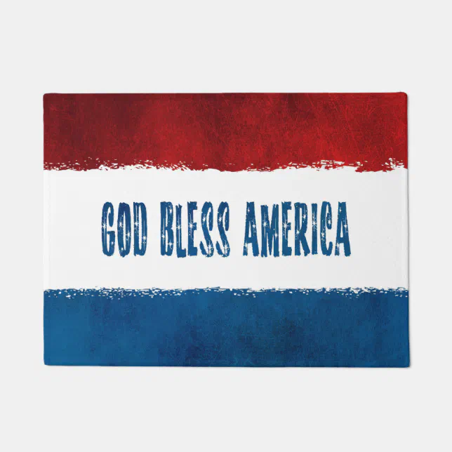 Patriotic God Bless America Door Mat | Zazzle