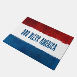 Patriotic God Bless America Door Mat | Zazzle