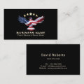 Patriotic Gold Stars USA Bald Eagle Military Business Card | Zazzle