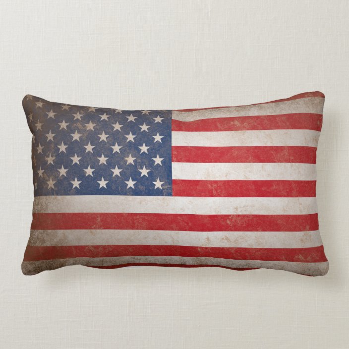 Patriotic Grunge American Flag Throw Pillow | Zazzle.com