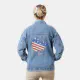 Patriotic Heart | Red White and Blue with Stars Denim Jacket | Zazzle