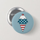 Patriotic Ice Cream Button | Zazzle