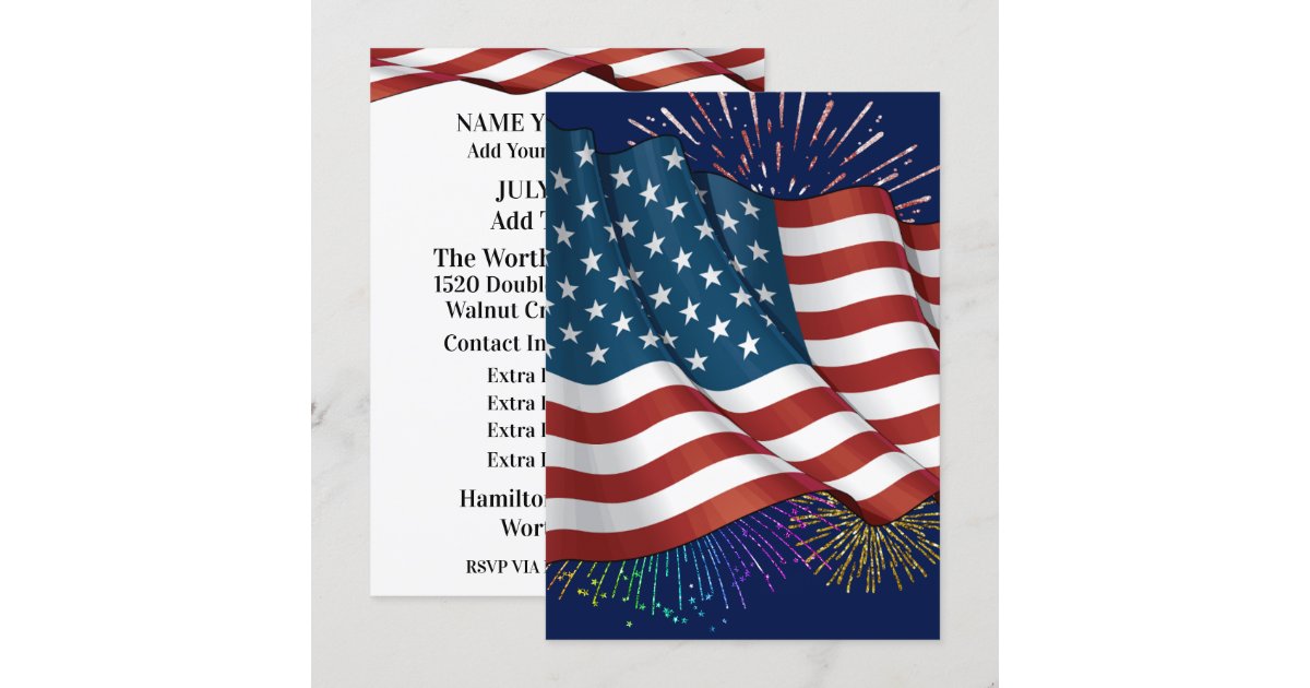 Patriotic Invitation | Zazzle
