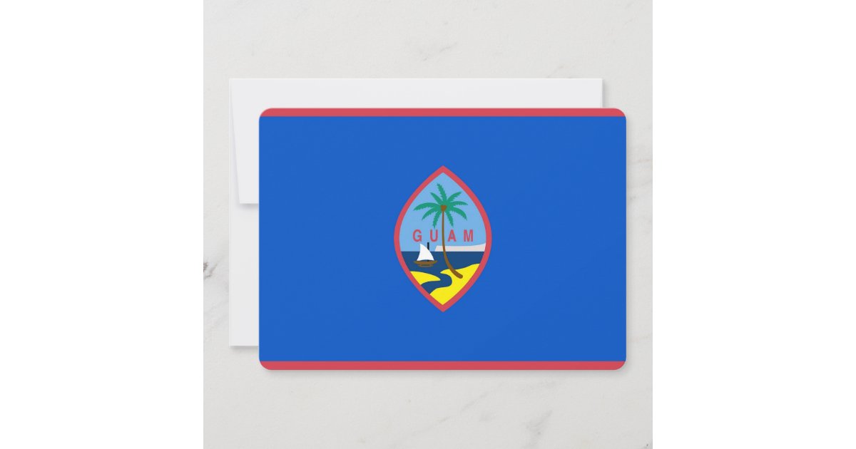 Patriotic invitations with Flag of Guam | Zazzle