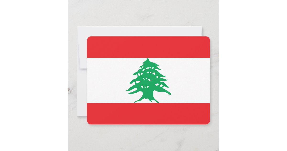 Patriotic invitations with Lebanon Flag | Zazzle