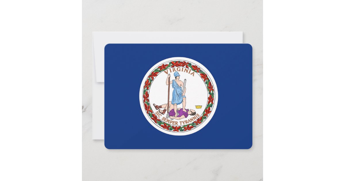Patriotic invitations with Virginia Flag | Zazzle