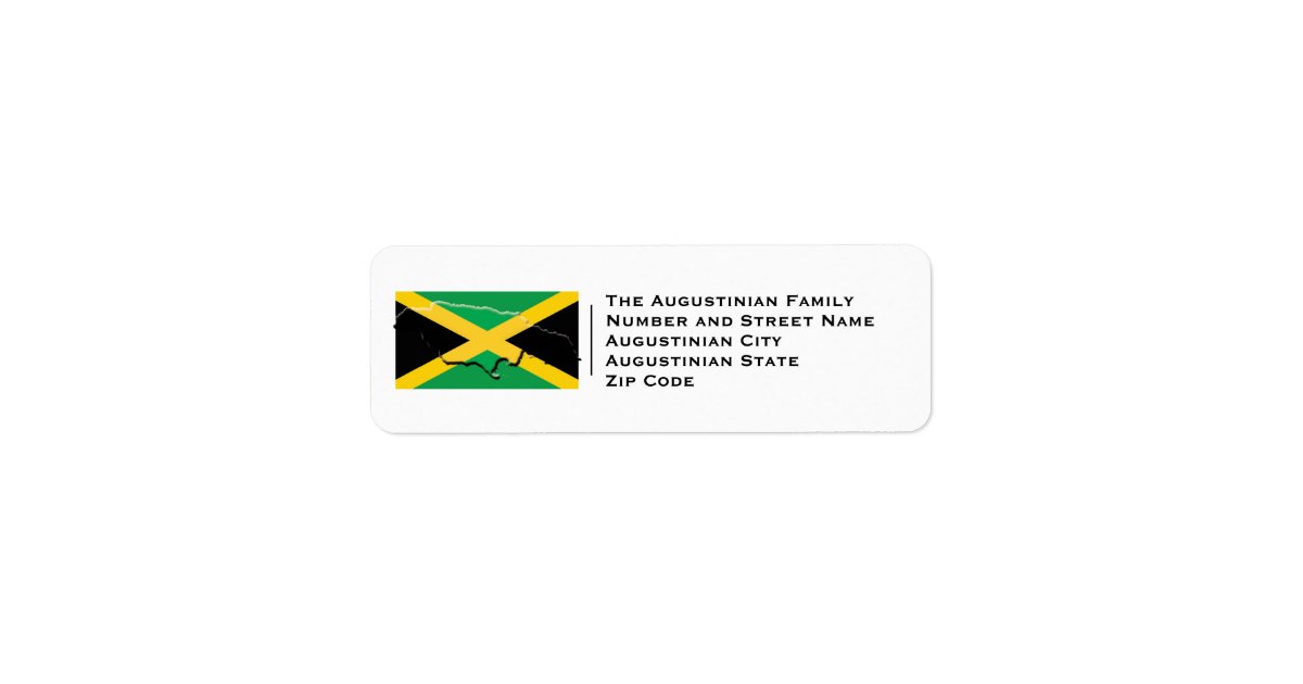 Patriotic | Jamaican Flag | JAMAICA Return Address Label | Zazzle