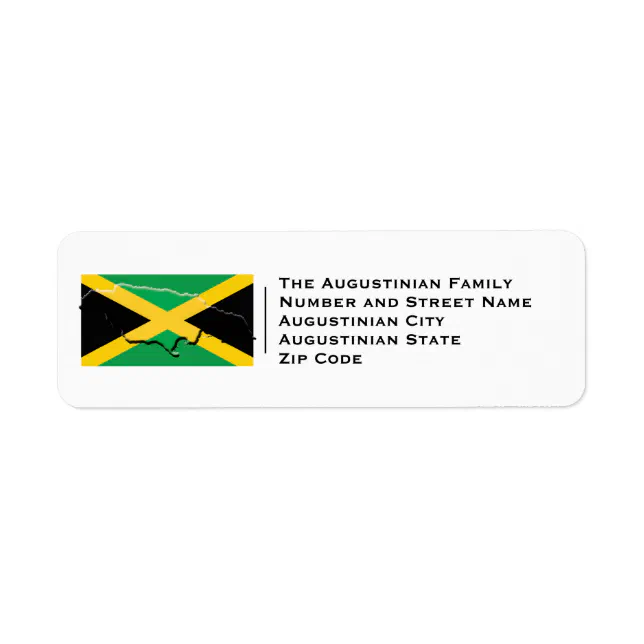 Patriotic | Jamaican Flag | JAMAICA Return Address Label | Zazzle