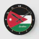 Patriotic Jordanian Flag, Jordan Home / design Round Clock | Zazzle