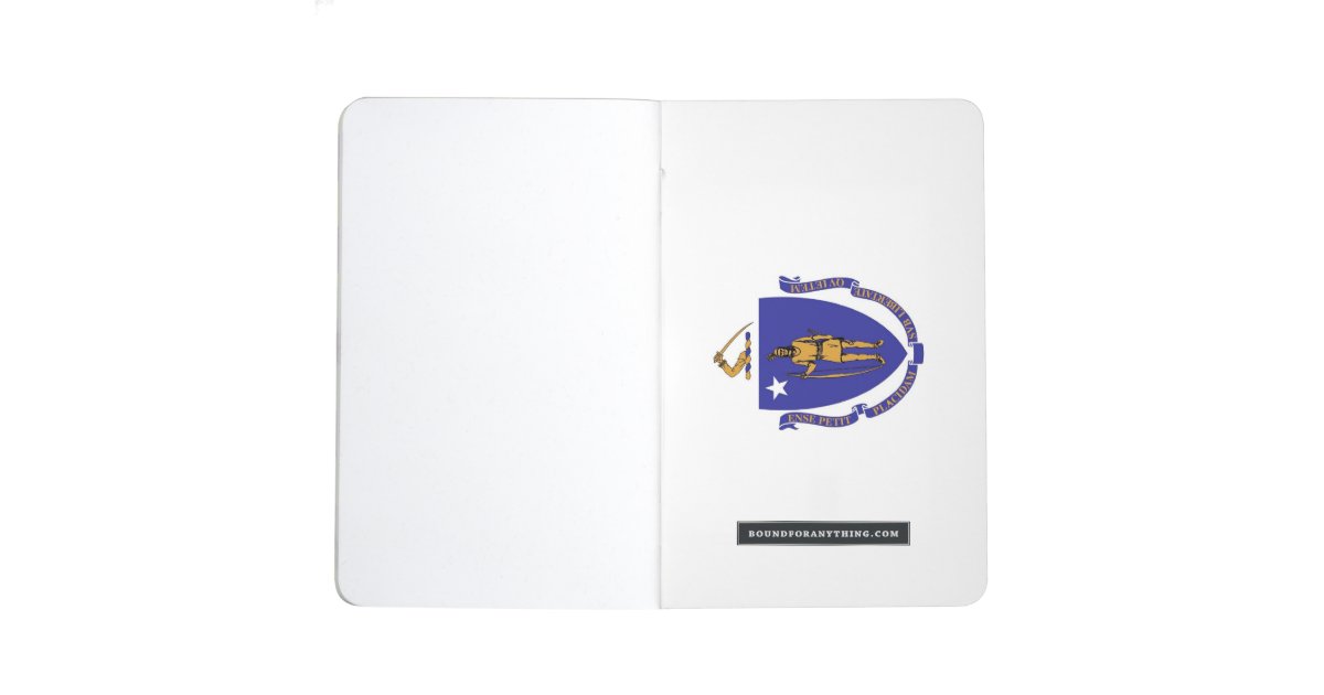 Patriotic journal with Flag of Massachusetts | Zazzle
