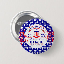 Patriotic July 4th Independence Day Celebration Button | Zazzle