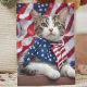 Patriotic Kitty: A Celebration of Freedom Holiday Card | Zazzle