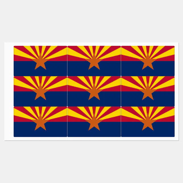 Patriotic labels with flag of Arizona State, USA | Zazzle