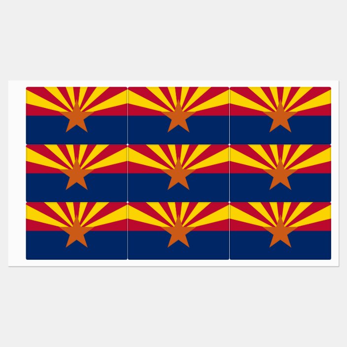 Patriotic labels with flag of Arizona State, USA | Zazzle.com