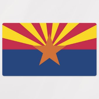 Patriotic labels with flag of Arizona State, USA | Zazzle