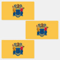 Patriotic labels with flag of New Jersey State | Zazzle