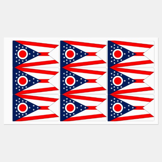 Patriotic labels with flag of Ohio State | Zazzle.com