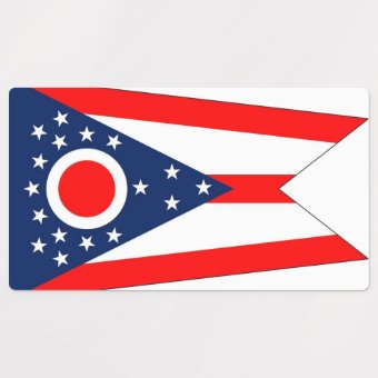 Patriotic labels with flag of Ohio State | Zazzle