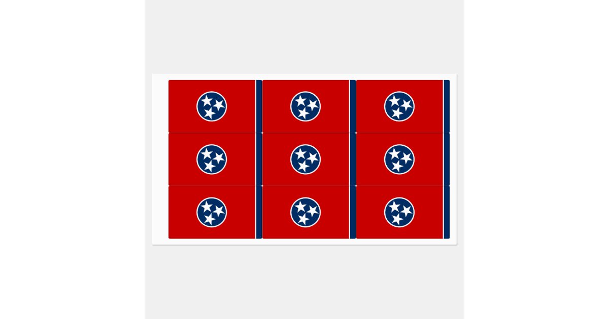 Patriotic labels with flag of Tennessee State | Zazzle