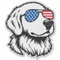 Patriotic Labrador American Independence Day Sticker | Zazzle