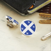 Patriotic lapel pin with Flag of Quebec | Zazzle