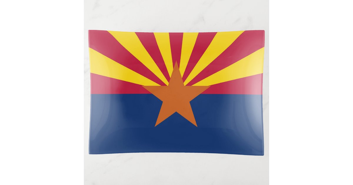 Patriotic large trinket tray flag of Arizona, USA | Zazzle