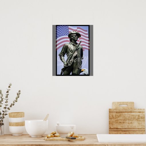 Patriotic Liberty Minuteman Poster | Zazzle