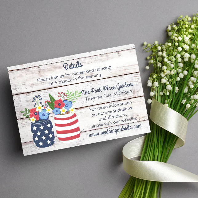 Patriotic Love II Fourth of July Details Insert | Zazzle