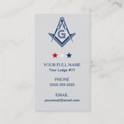 Patriotic Masonic Business Cards | Flag Freemason | Zazzle