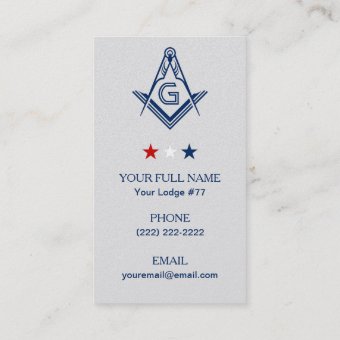Patriotic Masonic Business Cards | Flag Freemason | Zazzle