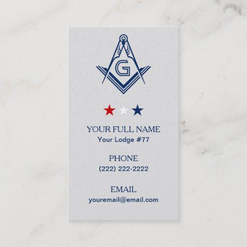 Patriotic Masonic Business Cards | Flag Freemason | Zazzle