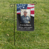 Patriotic Memorial In Loving Memory Cemetery Garden Flag | Zazzle