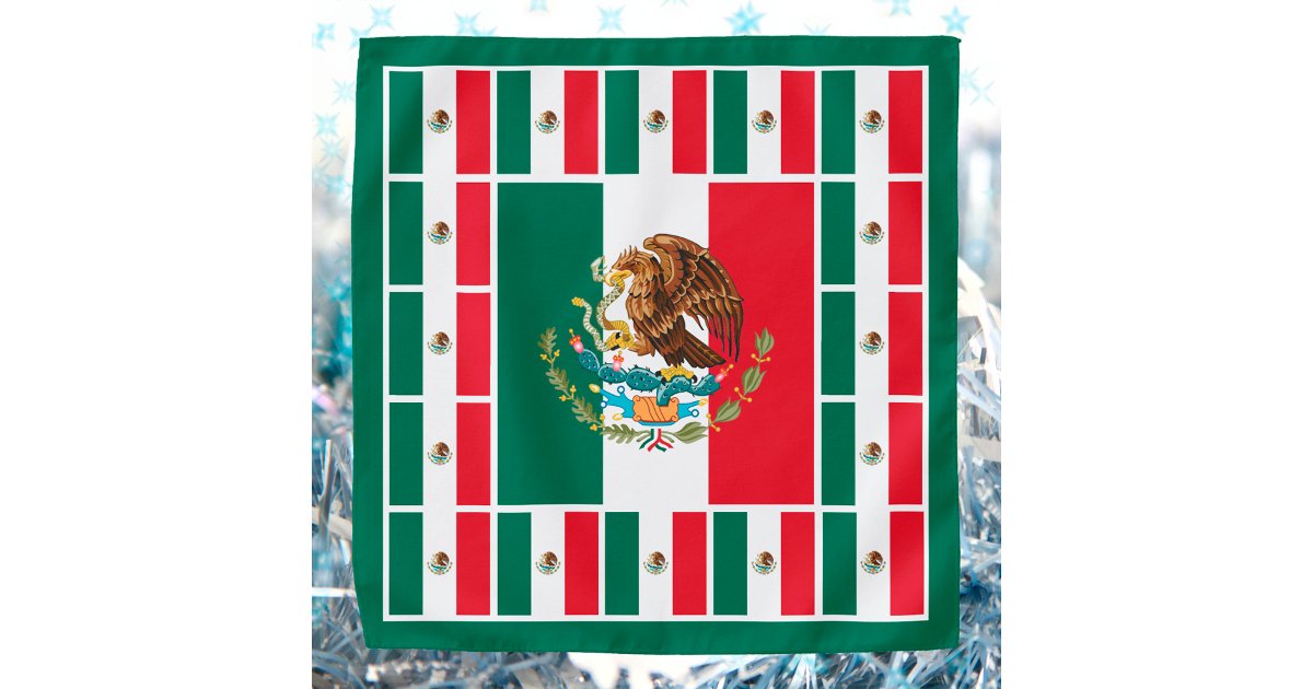 Patriotic Mexican Flag Bandana, Mexico Fashion Bandana | Zazzle